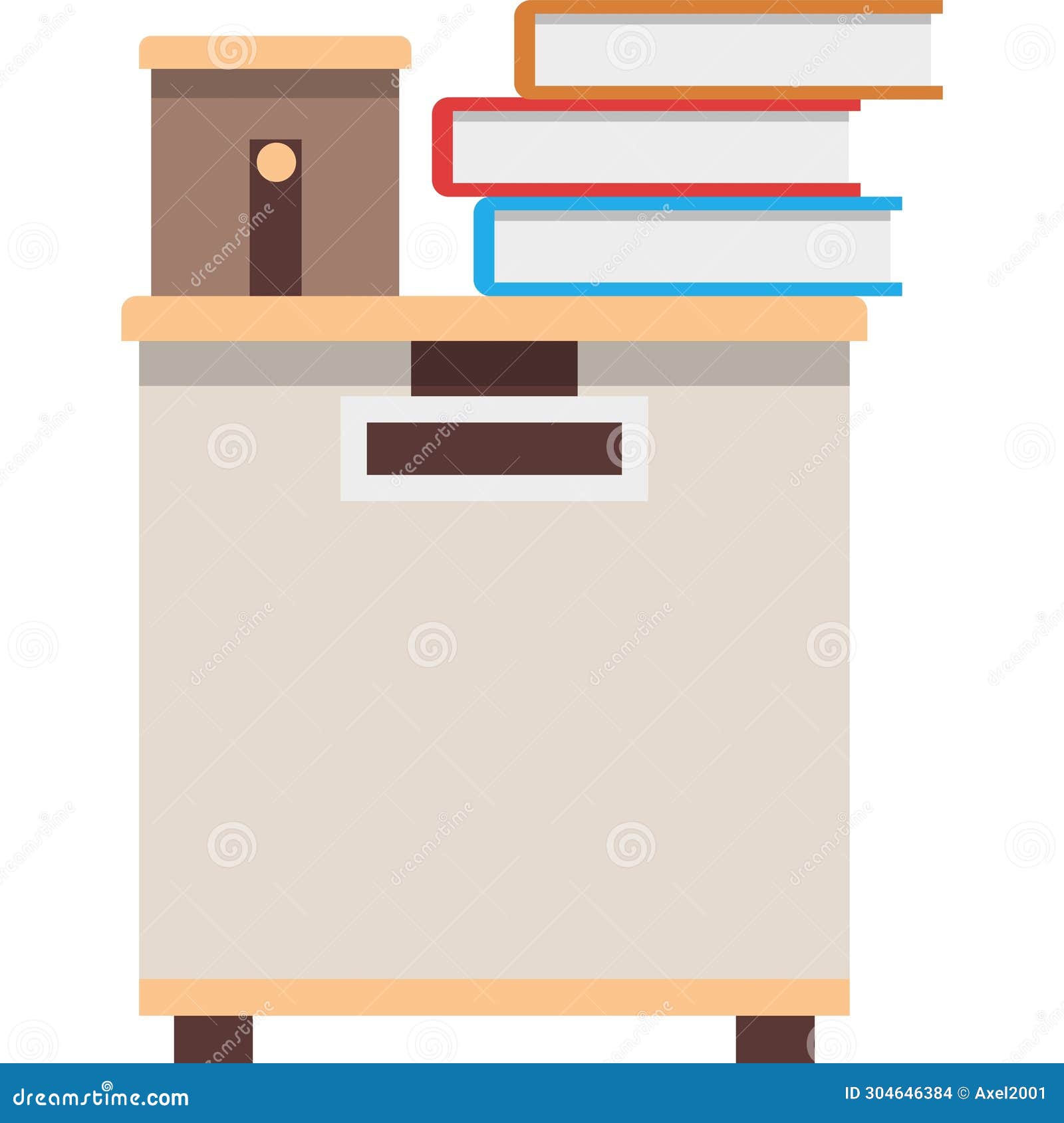 Chest of Drawers Office Book Stack Vector Icon Stock Vector ...