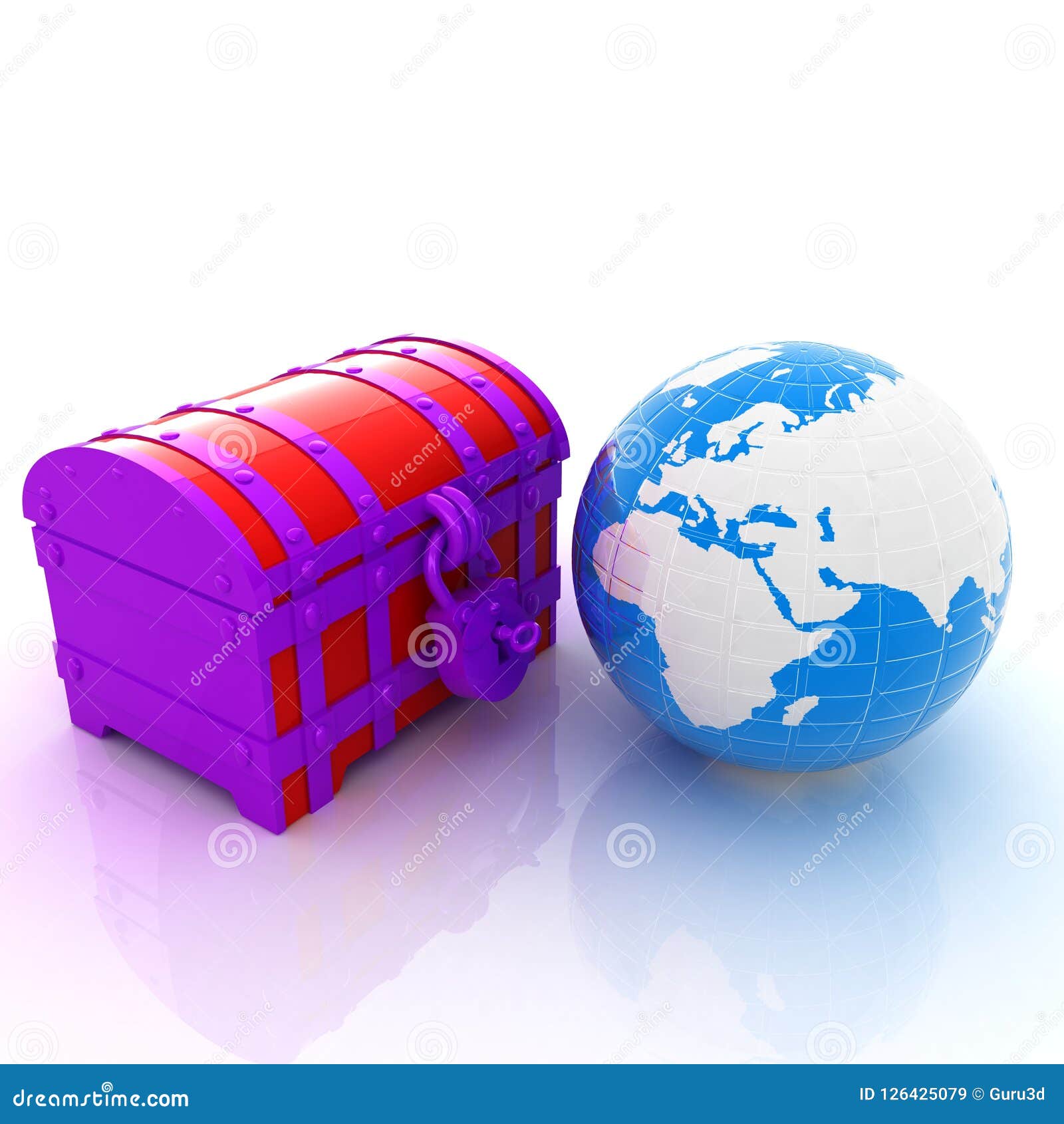 The chest and Earth stock illustration. Illustration of business ...