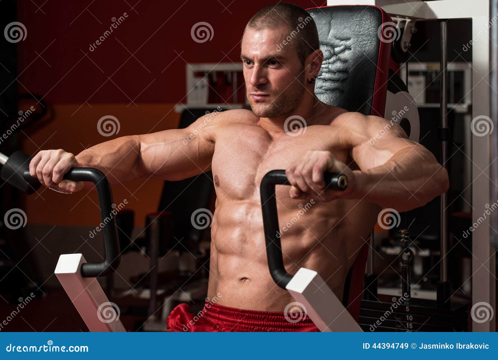 Chest Exercise stock image. Image of caucasian, conscious - 44394749
