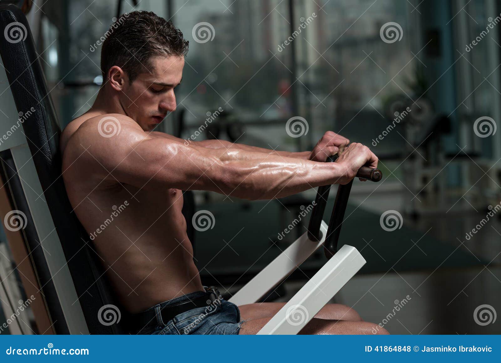 Chest Exercise stock photo. Image of handsome, healthy - 41864848