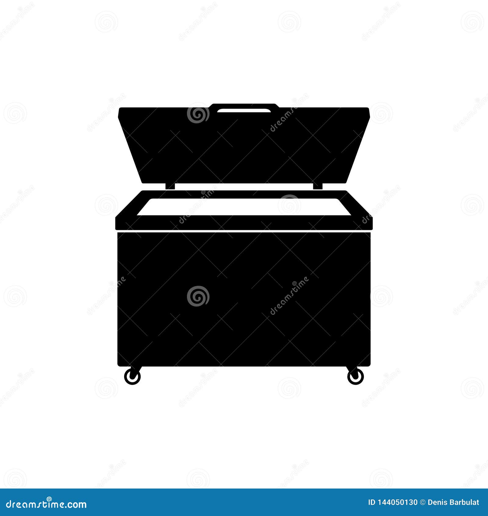Chest freezer icon stock vector. Illustration of mall - 144050130