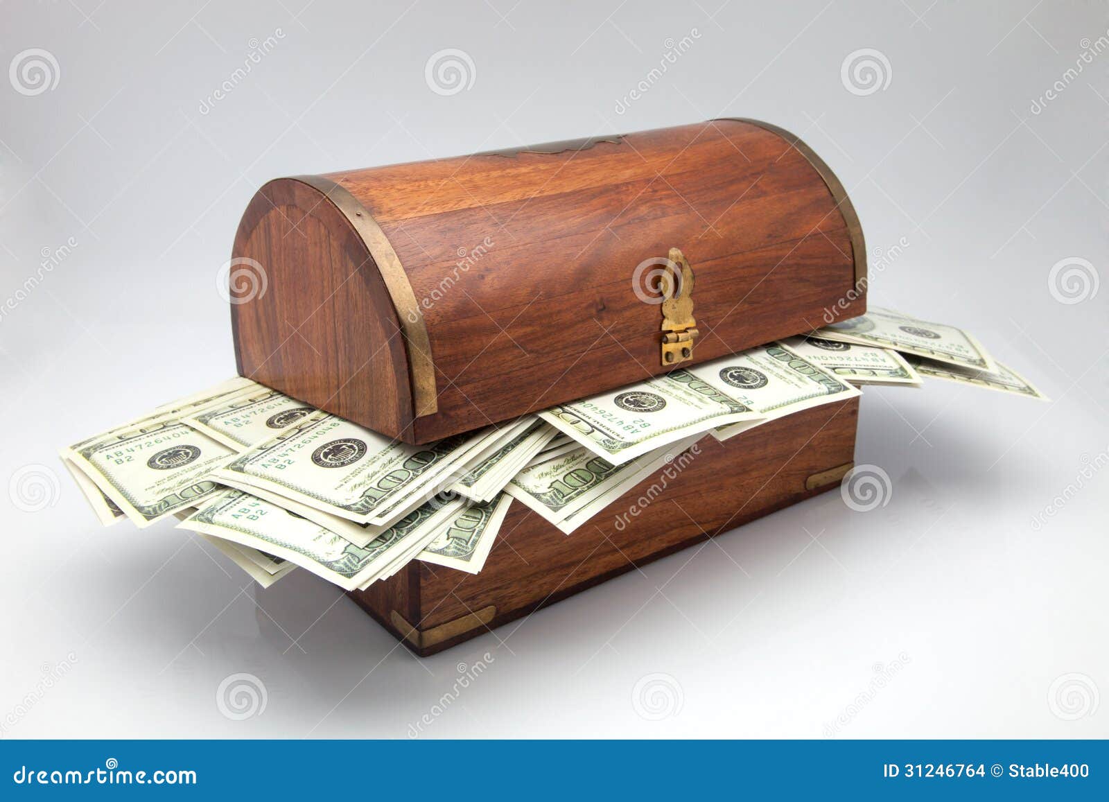 Chest of full of tickets stock photo. Image of wooden - 31246764