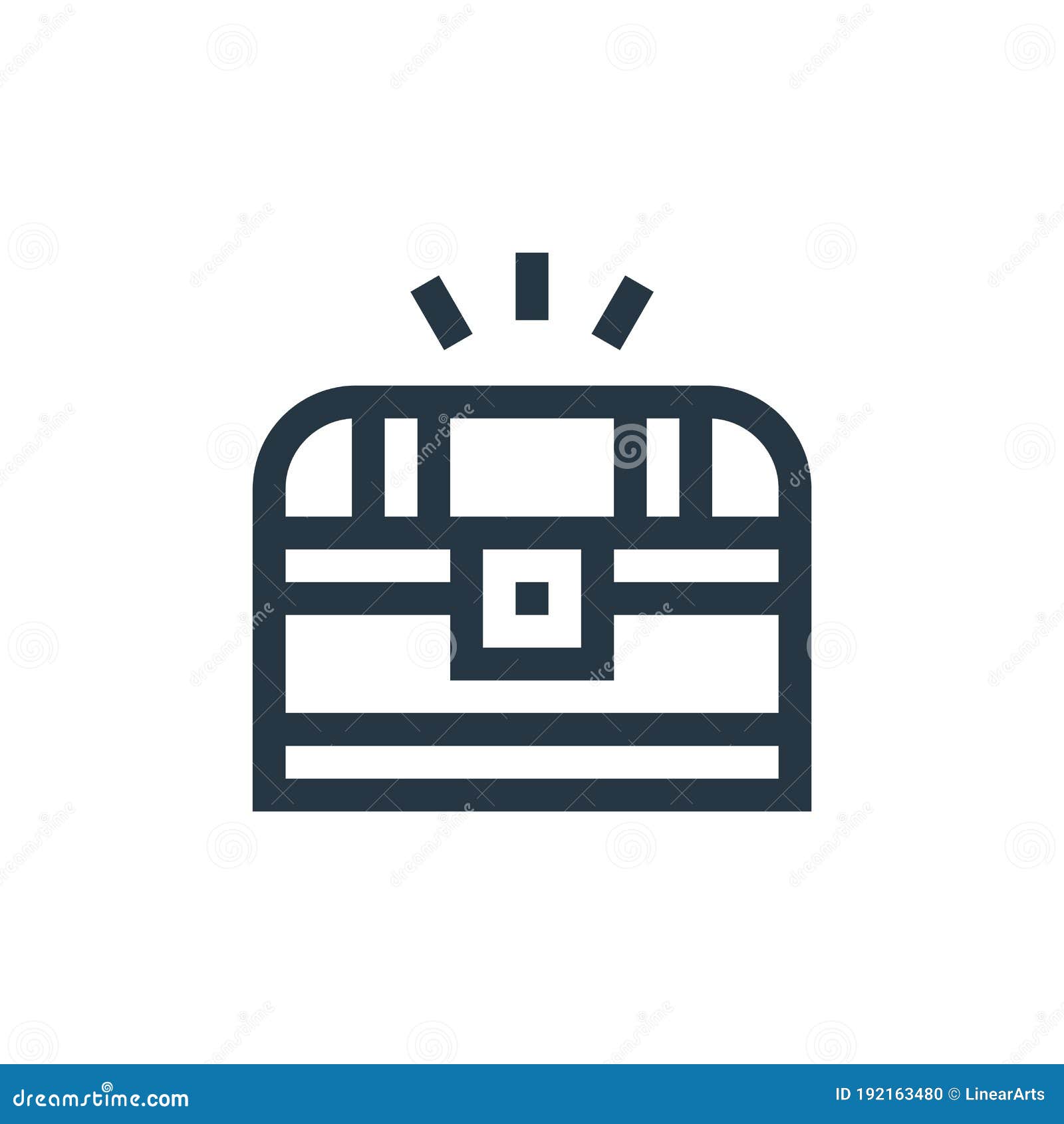 Chest Icon Vector from Fairytale Concept. Thin Line Illustration of ...