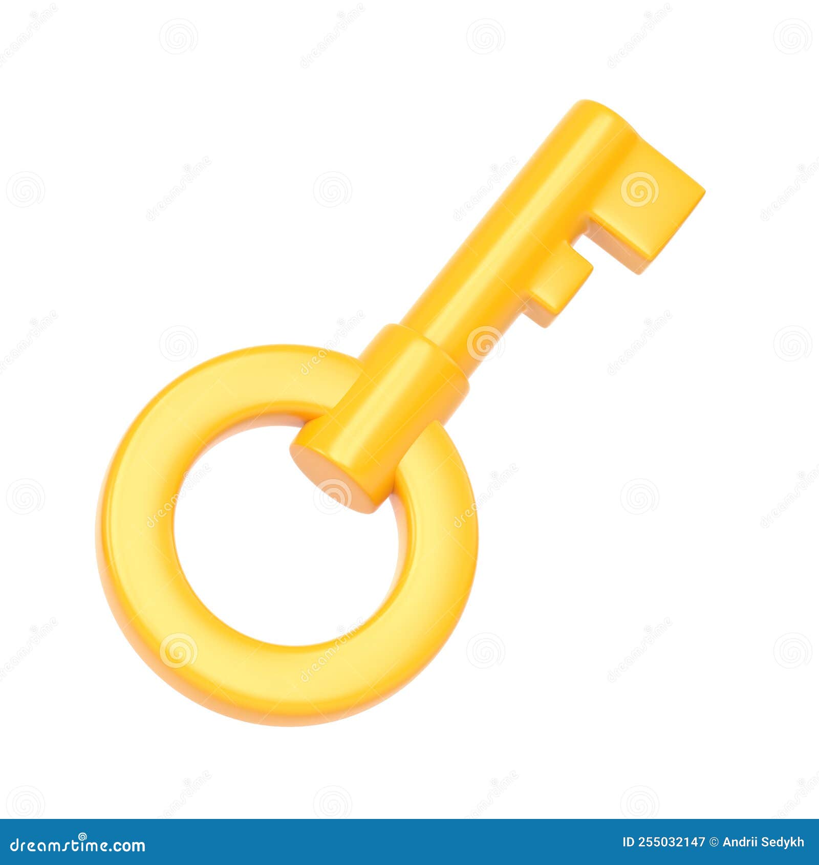 Chest Key on a White Background Stock Illustration - Illustration of ...