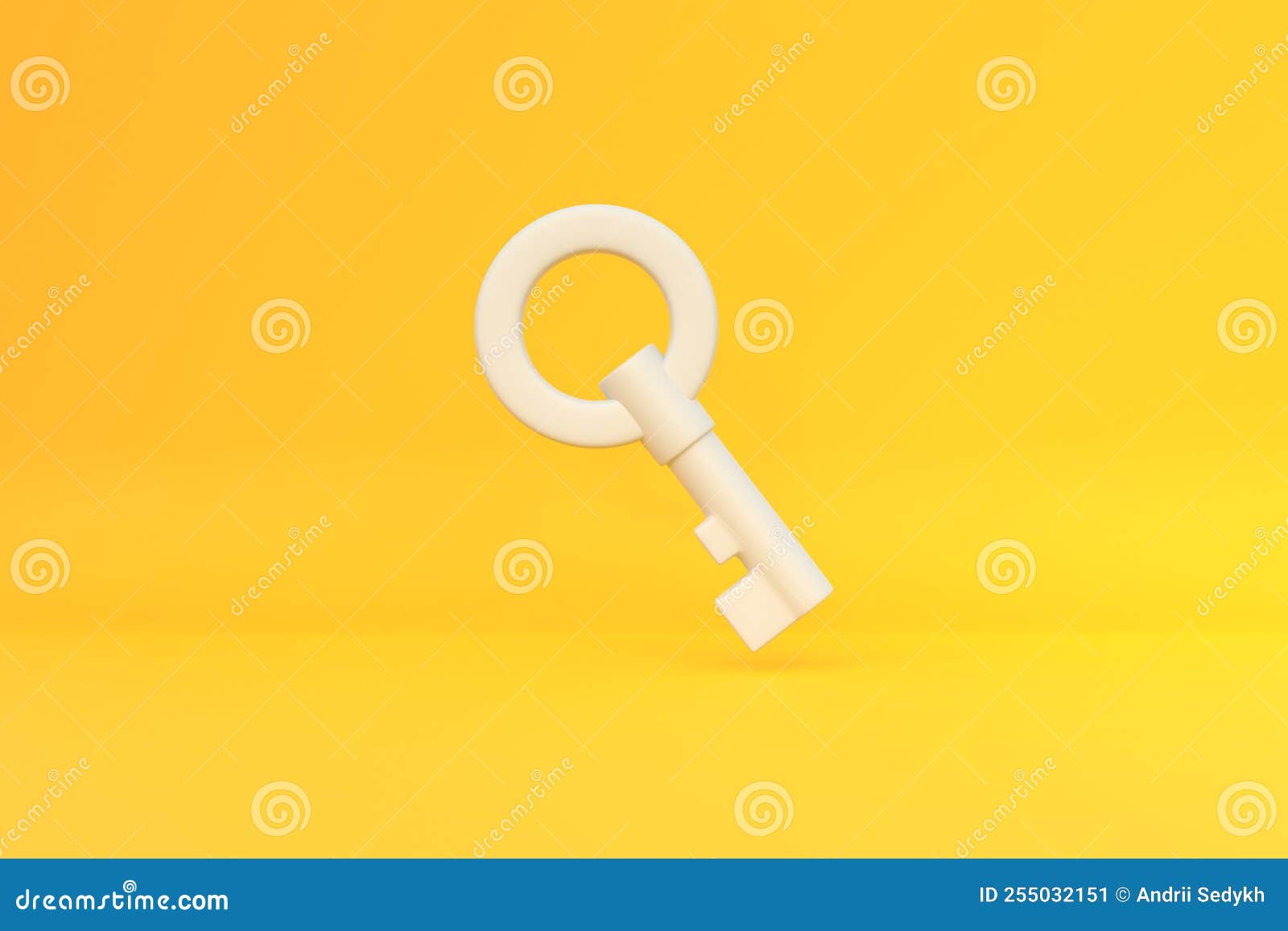 Chest Key on a Yellow Background Stock Illustration - Illustration of ...