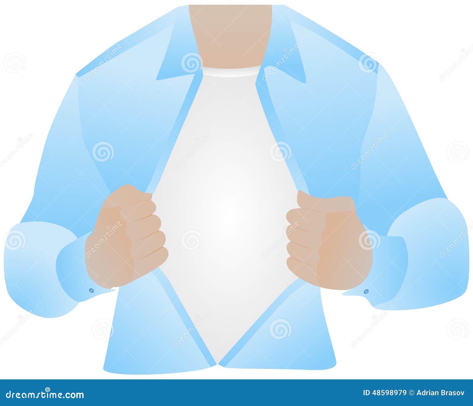Chest, opened shirt stock illustration. Illustration of chest - 48598979