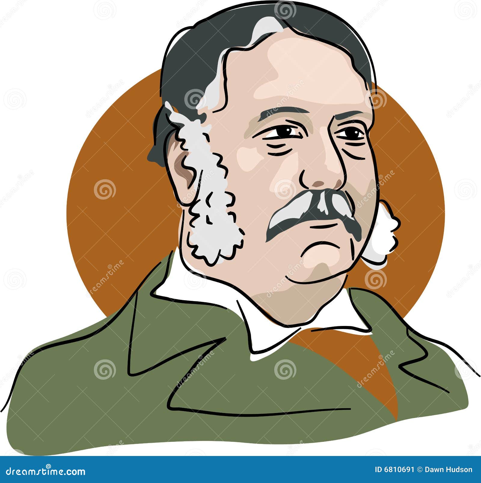 Chester A. Arthur 21st U.S. President Line Art Portrait Editorial Photo ...