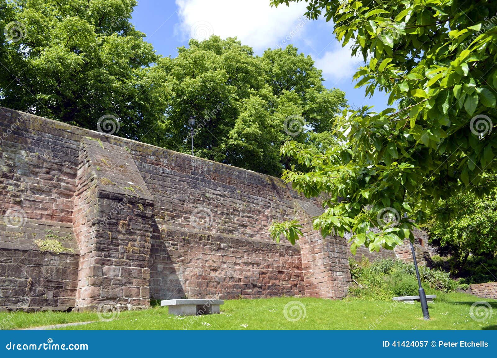 Chester City wall stock image. Image of chester, wall - 41424057