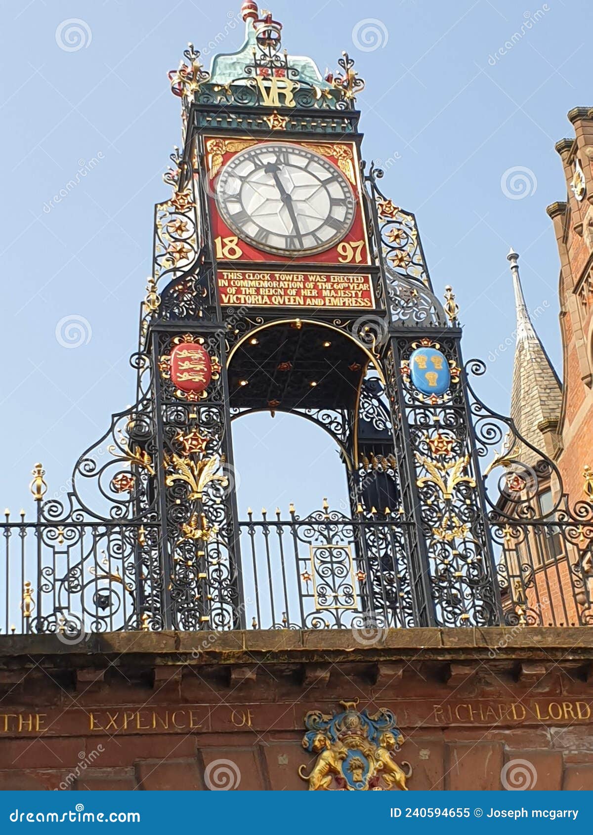 Chester Clock Eastgate St Uk England Stock Image - Image of chester ...