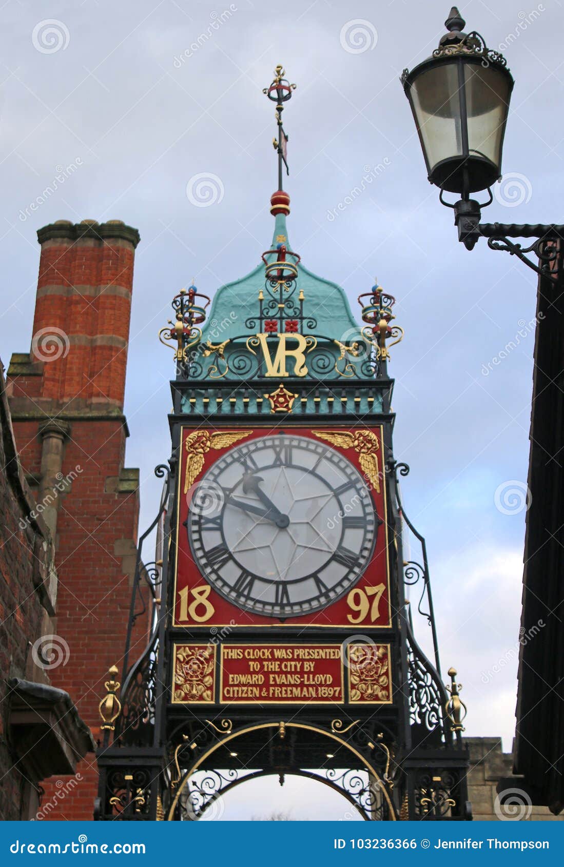 Chester Clock Tower stock photo. Image of tower, street - 103236366