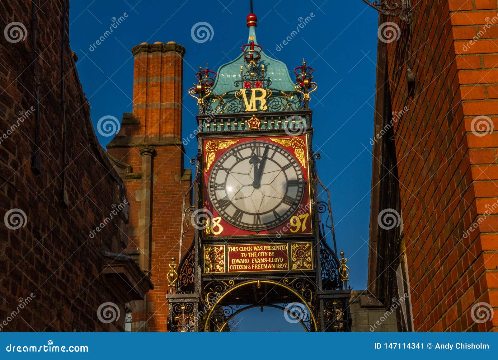 Chester, England, the Eastgate Clock Editorial Photo - Image of classic ...