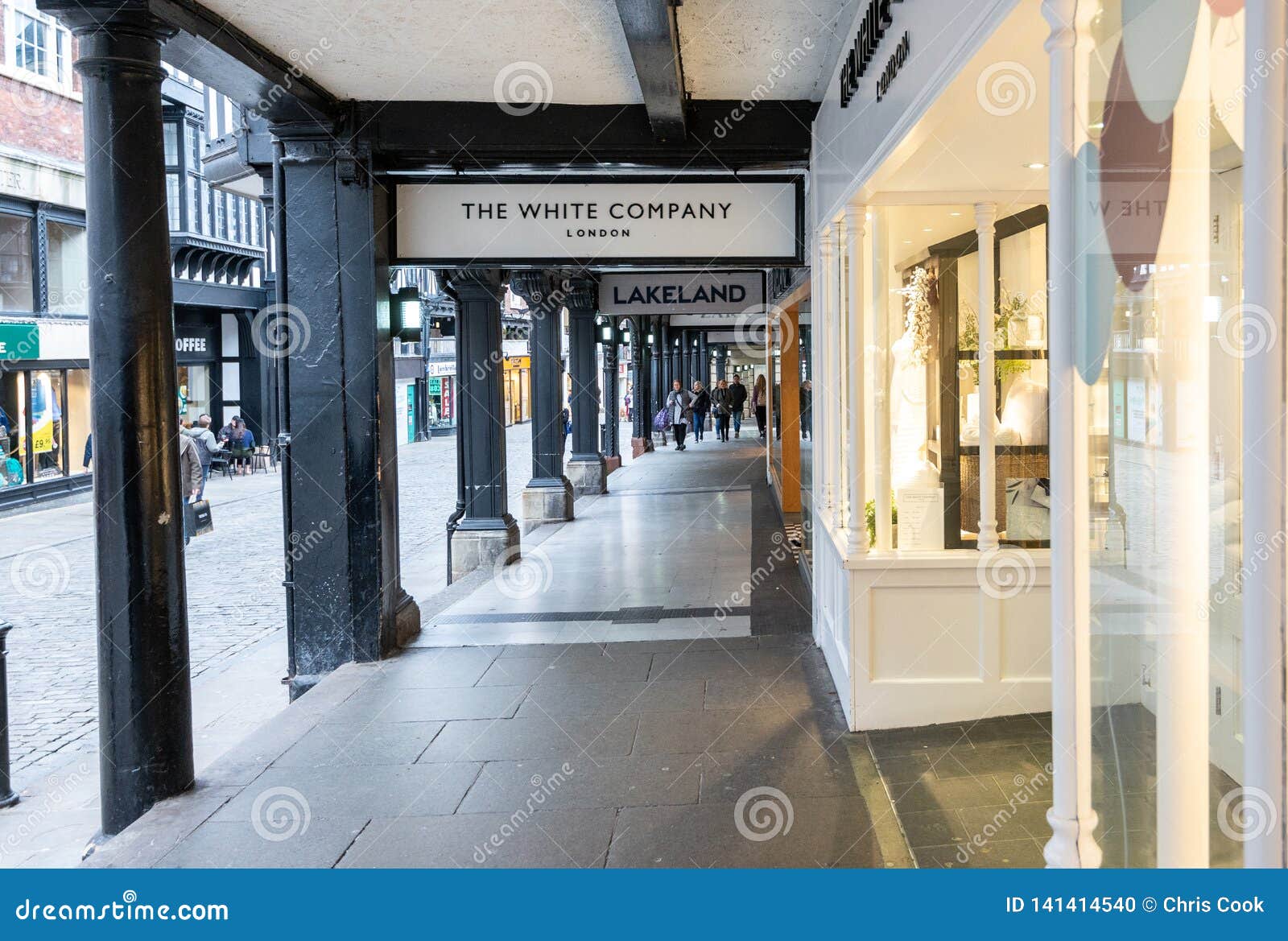 CHESTER, ENGLAND - MARCH 8TH, 2019: a View of Highstreet Shops in the ...