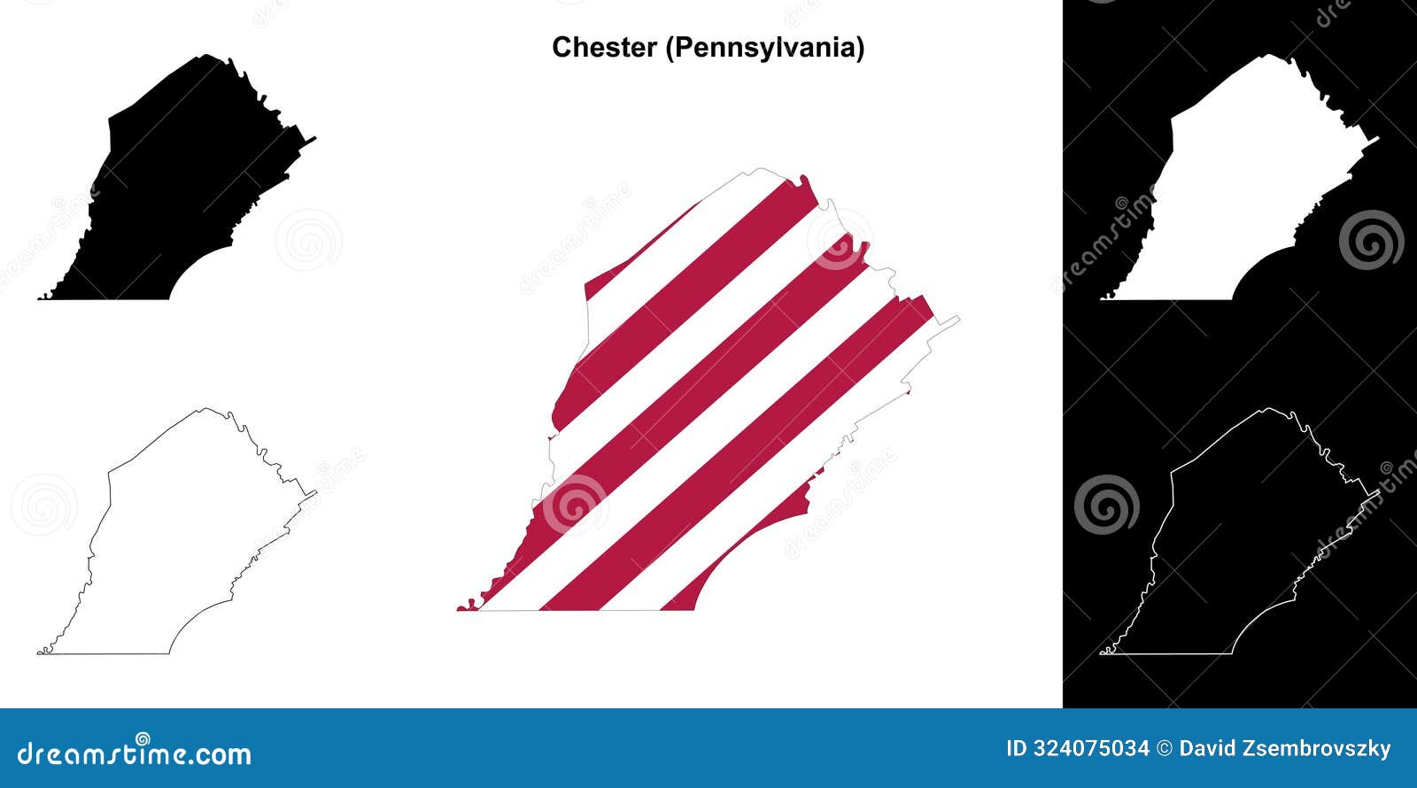 Chester Outline Map Cartoon Vector | CartoonDealer.com #357531957