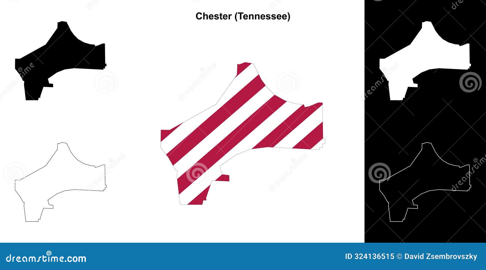 Chester Outline Map Vector Illustration | CartoonDealer.com #324136515