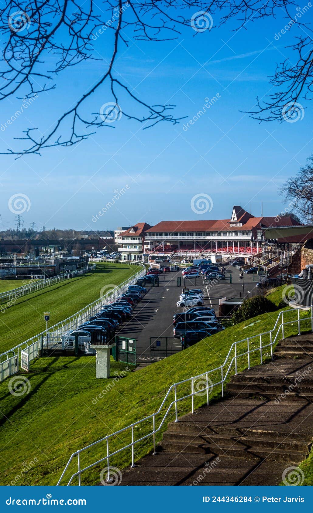 Chester Racecourse, Chester, UK Stock Photo - Image of trees, blue ...