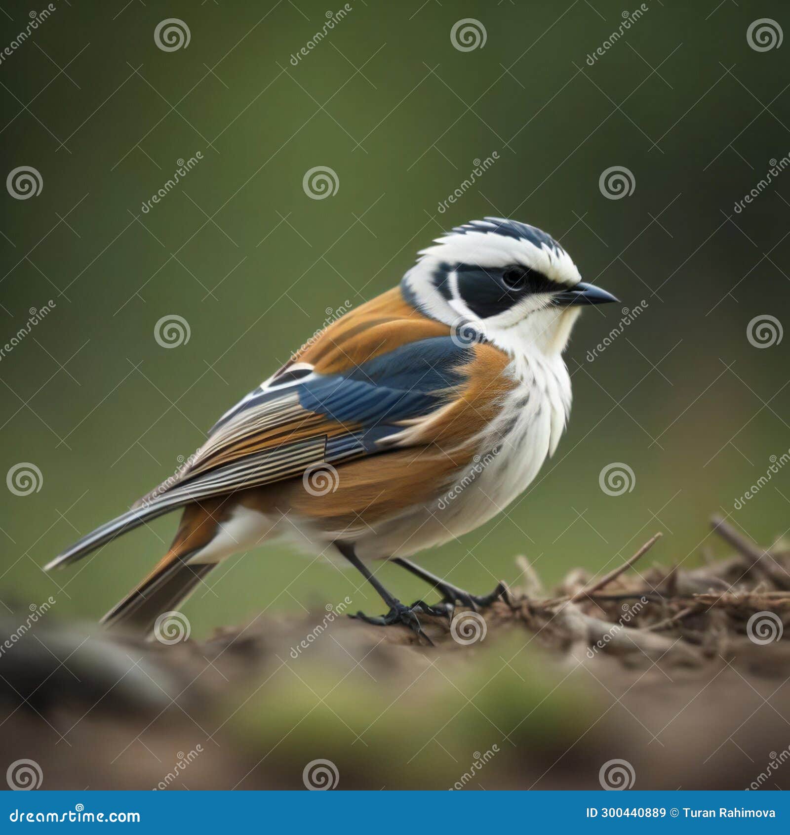 Chestnut-breasted Flycatcher, Ficedula Hypoleuca. Generative Ai Stock ...