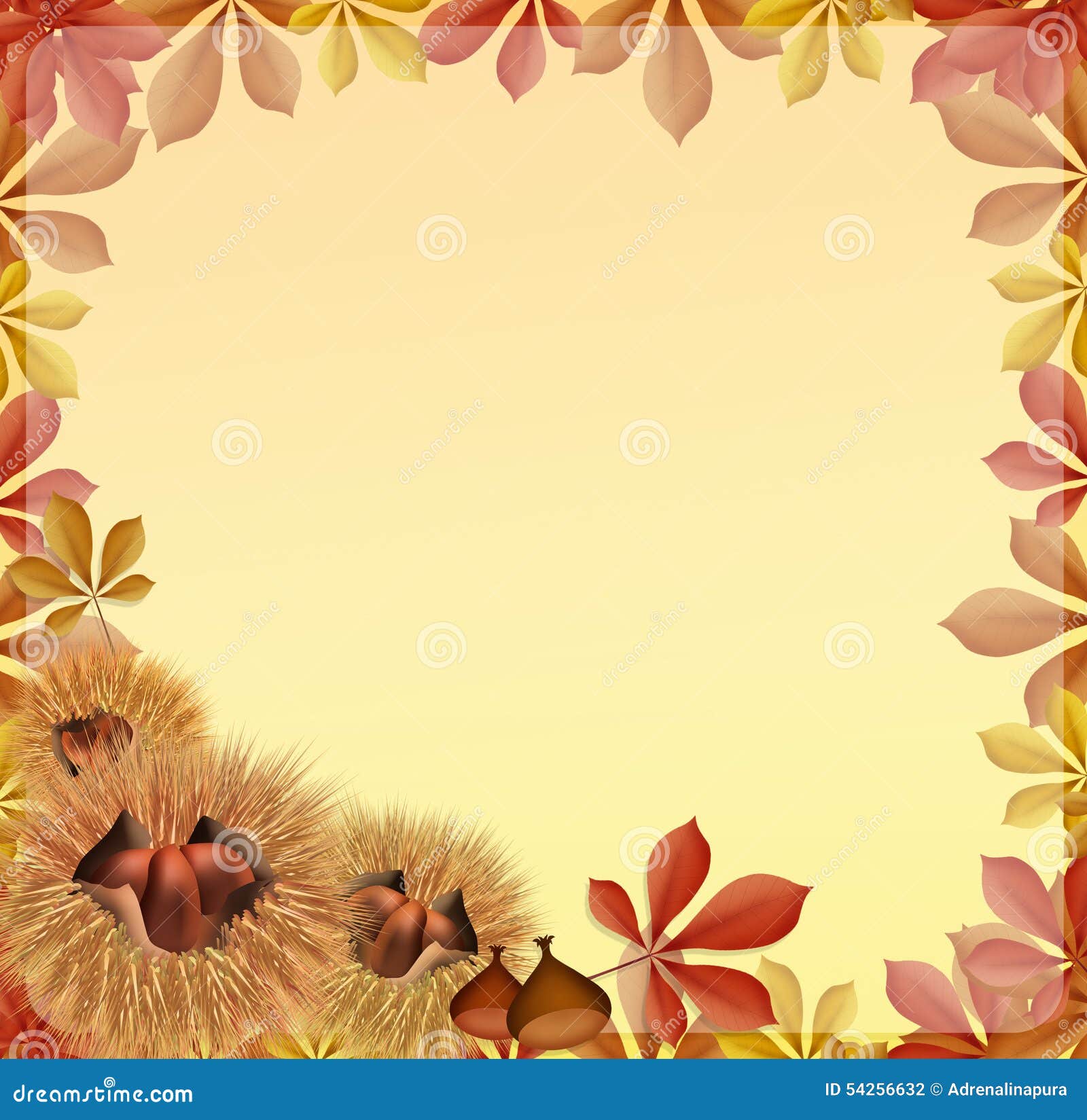 Chestnut frame stock illustration. Illustration of delicious - 54256632