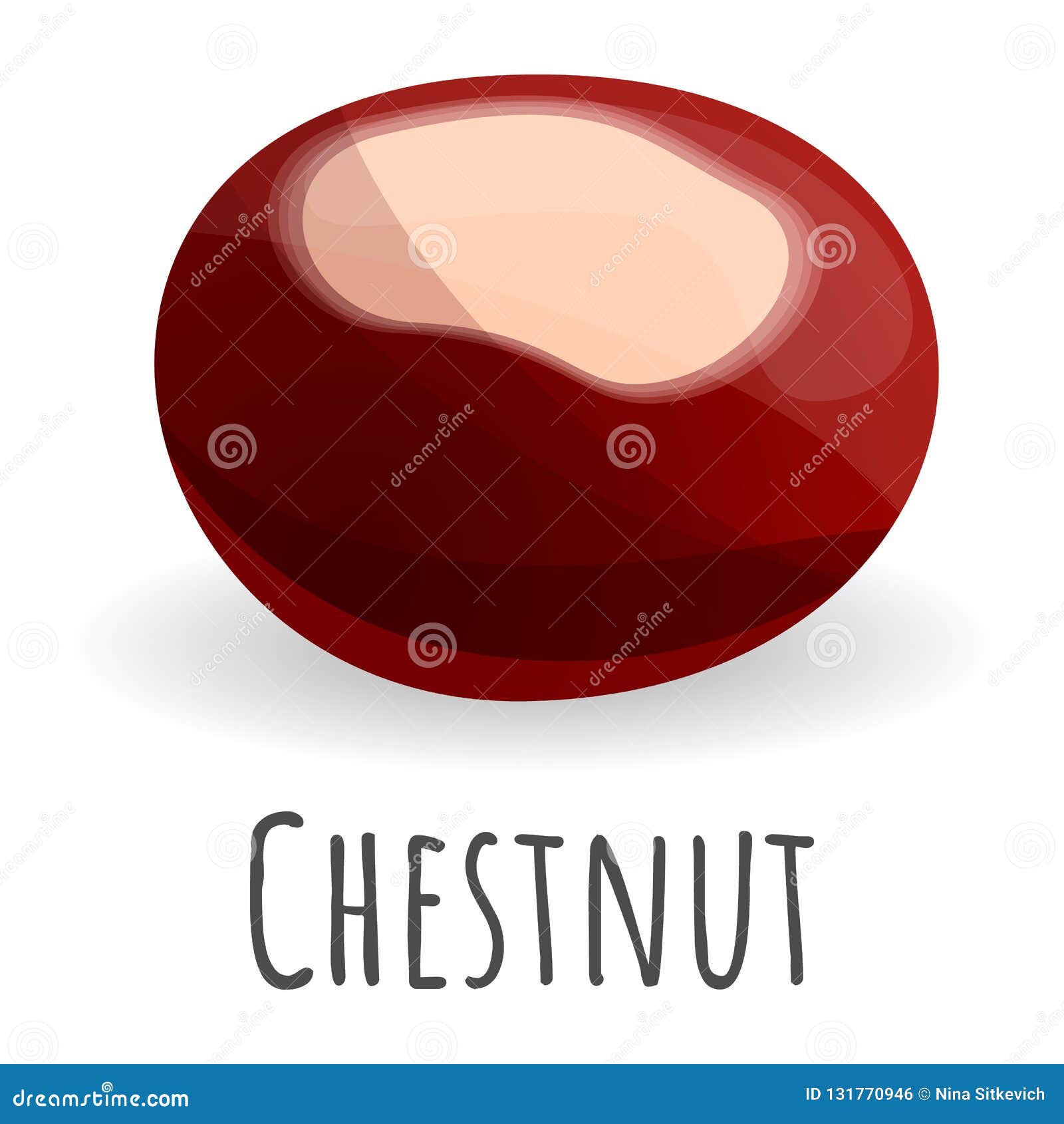 Chestnut Icon, Cartoon Style Stock Vector - Illustration of autumn ...