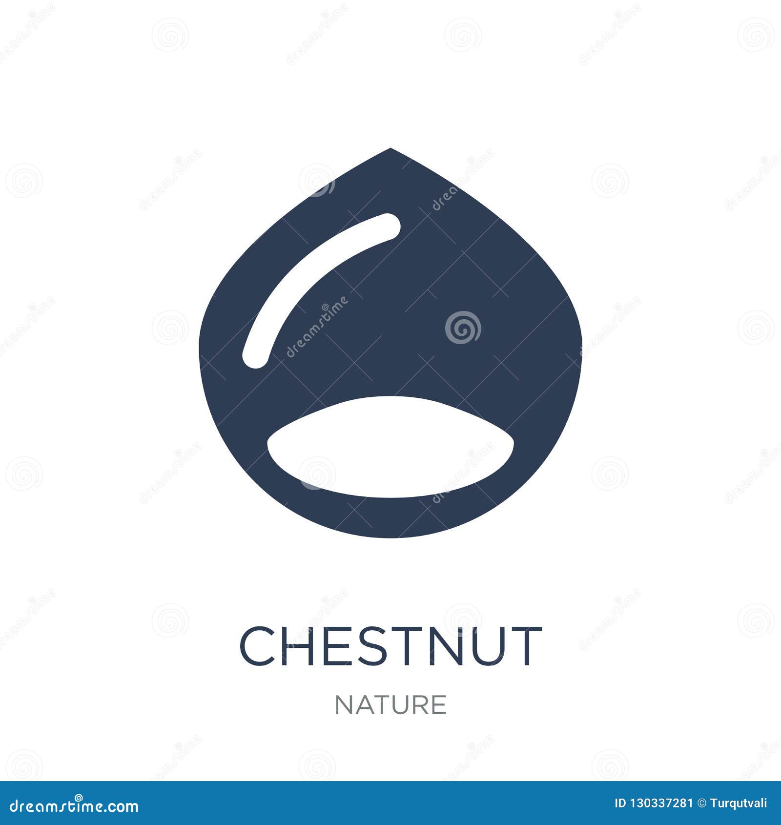 Chestnut Icon. Trendy Flat Vector Chestnut Icon on White Background ...