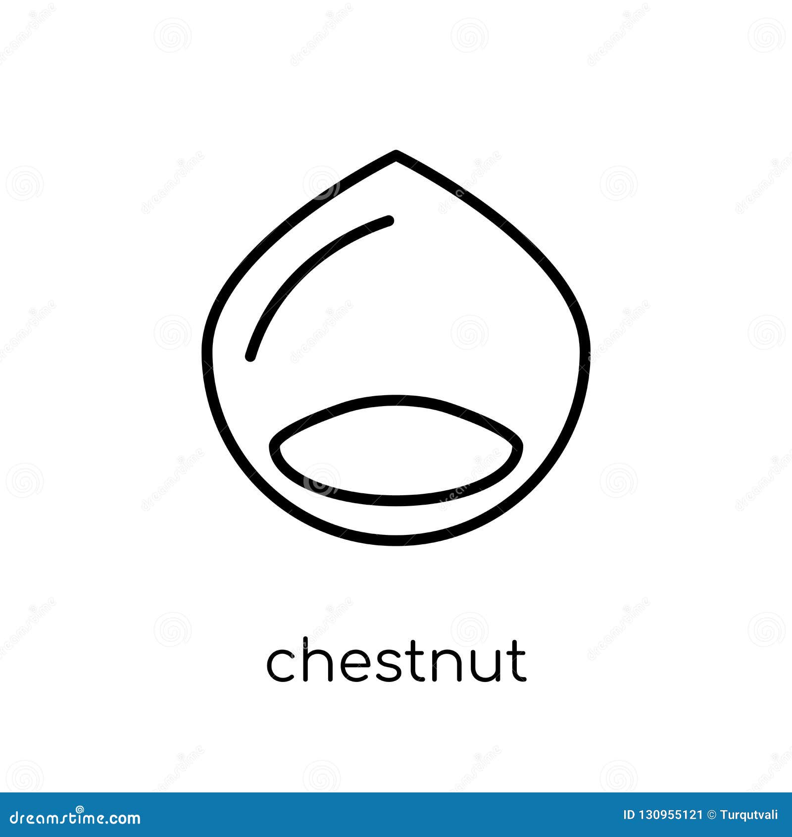 Chestnut Icon. Trendy Modern Flat Linear Vector Chestnut Icon on Stock ...