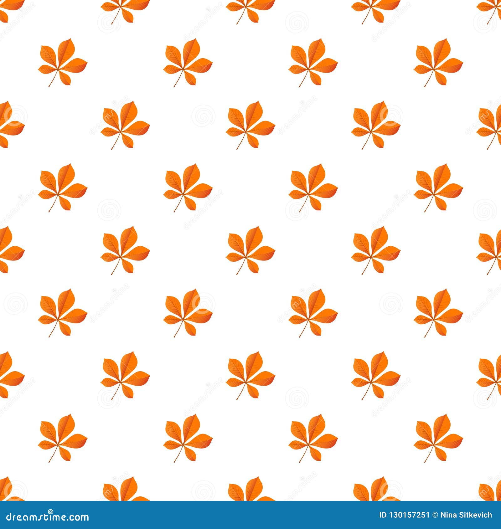 Chestnut Leaf Pattern Seamless Stock Vector - Illustration of horse ...
