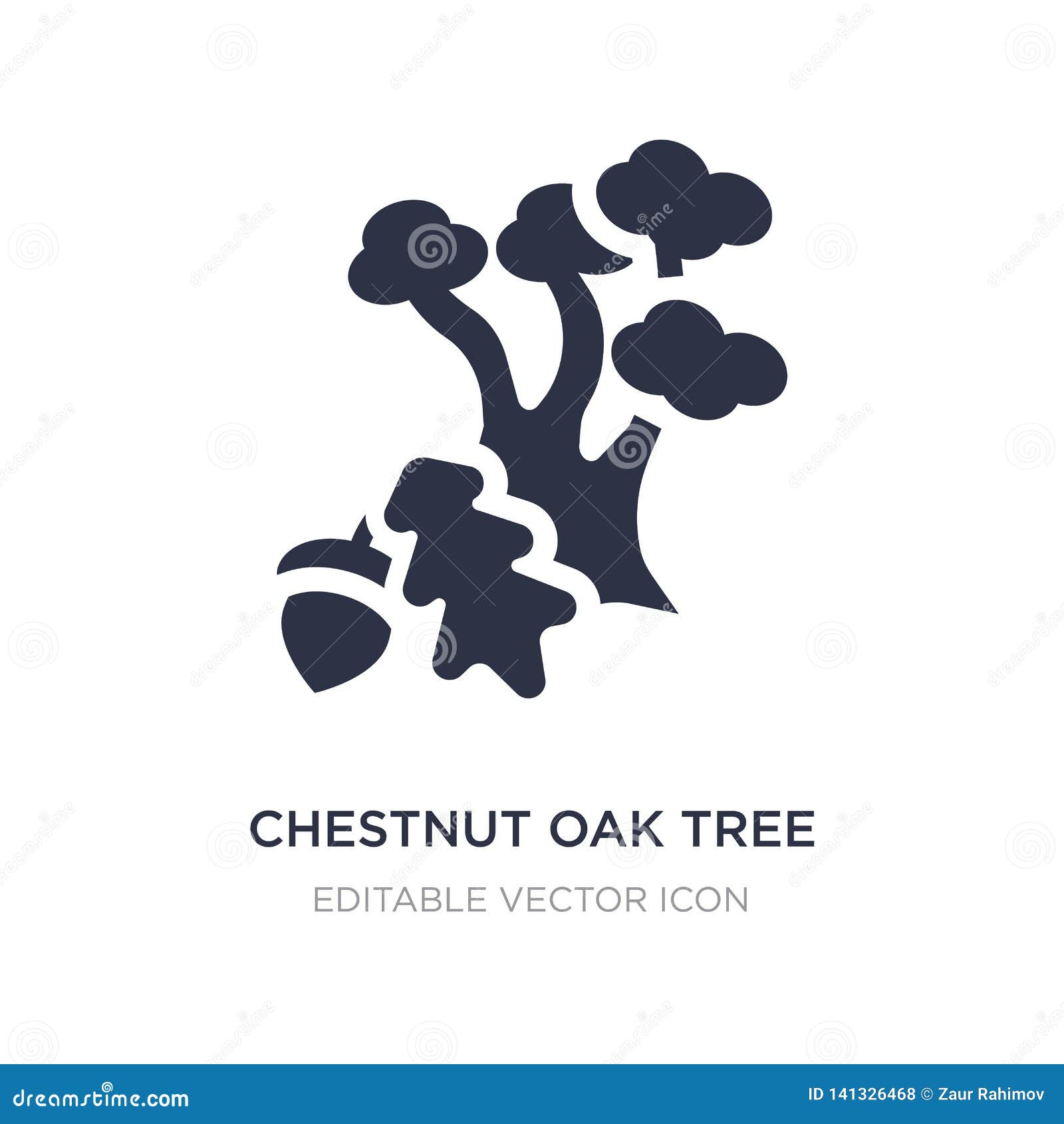 Chestnut Oak Tree Icon on White Background. Simple Element Illustration ...