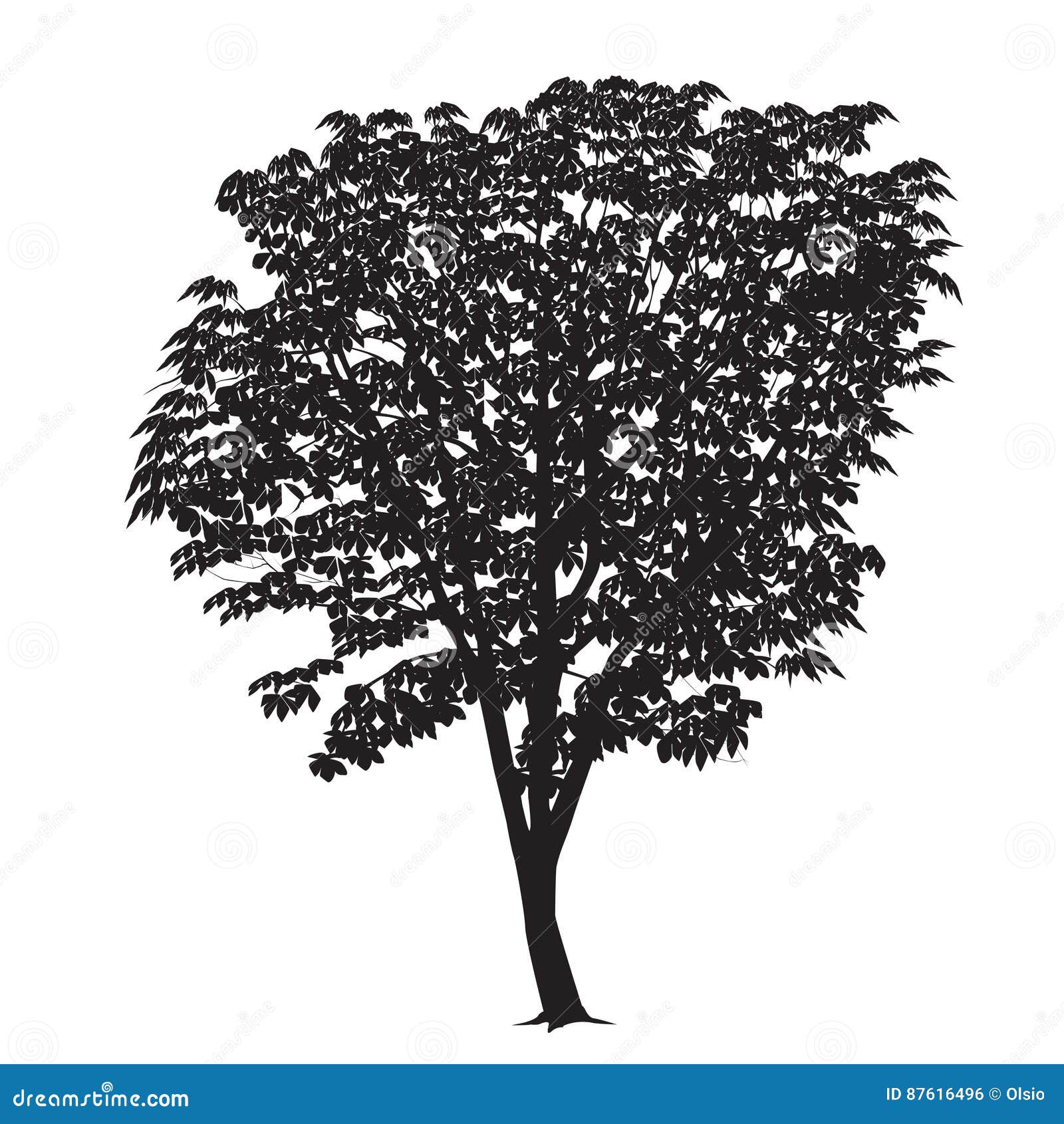 Chestnut Silhouette on a White Background Stock Vector - Illustration ...