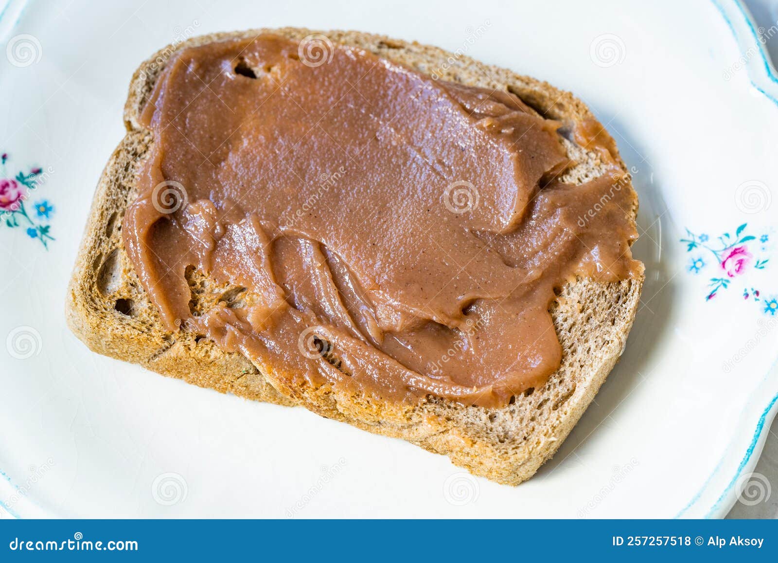 Chestnut Spread Paste with Toast Bread Slice. Creme De Marrons Stock ...