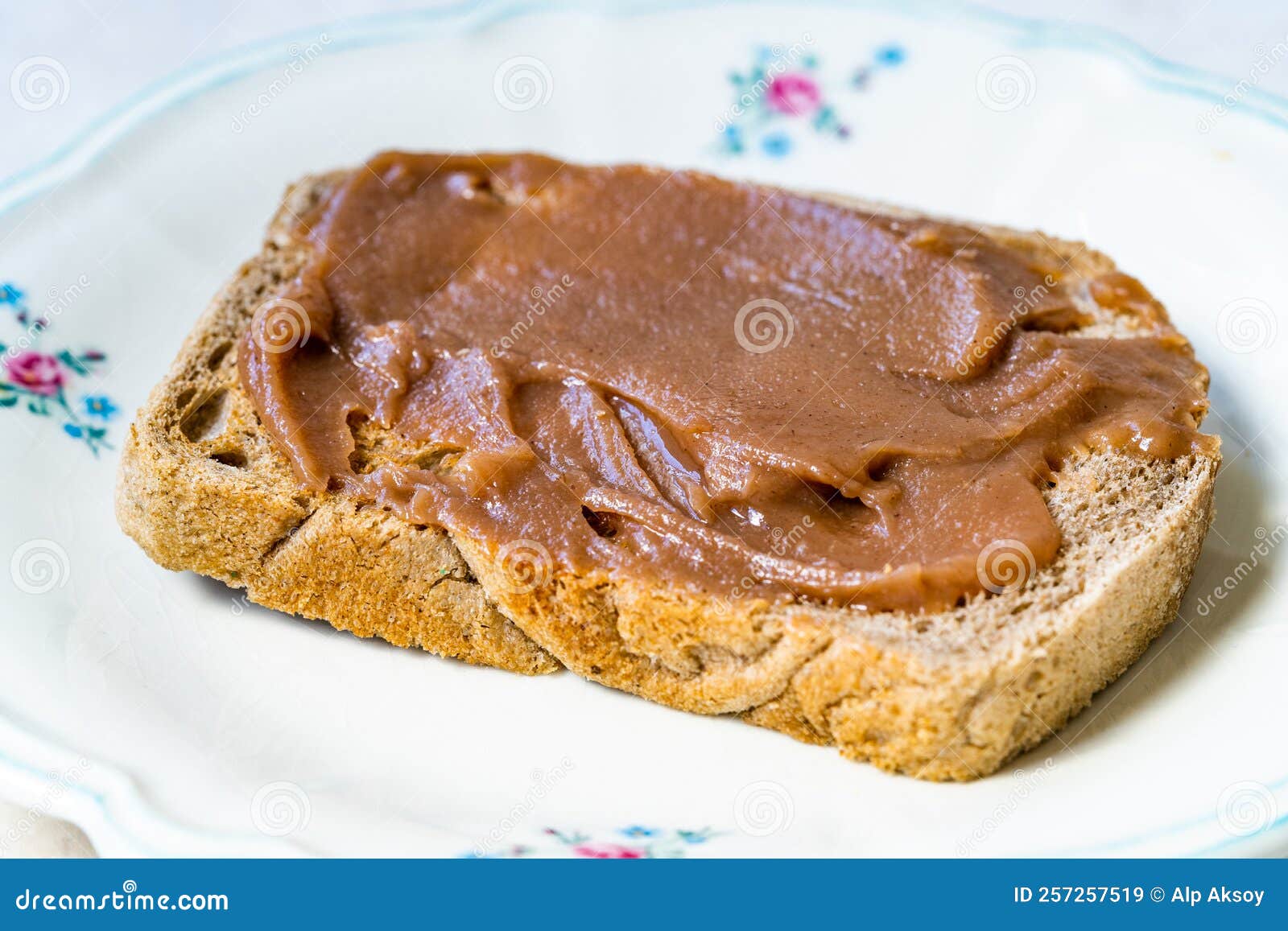 Chestnut Spread Paste with Toast Bread Slice. Creme De Marrons Stock ...