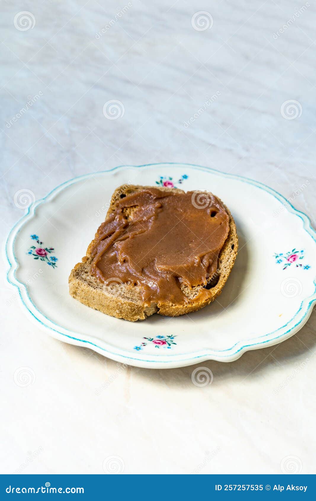 Chestnut Spread Paste with Toast Bread Slice. Creme De Marrons Stock ...