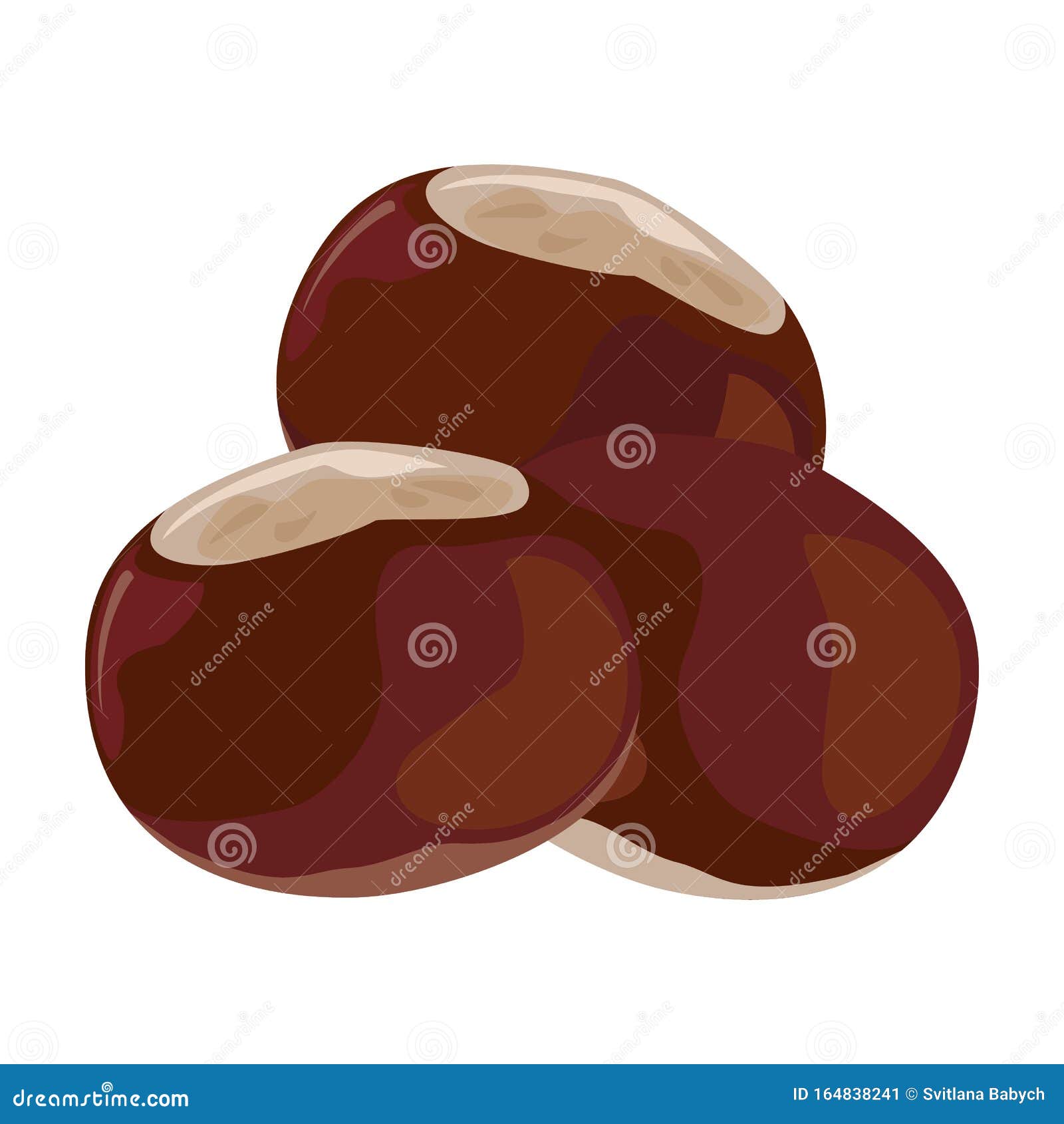 Chestnut Vector Icon.Cartoon Vector Icon Isolated on White Background ...