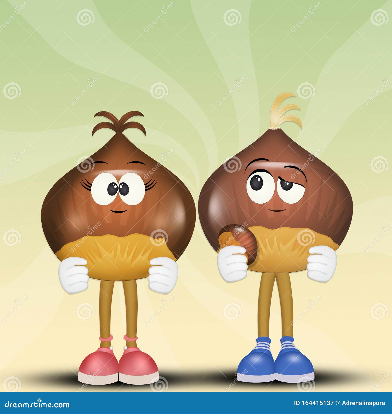 Illustration of Chestnuts Cartoon Stock Illustration - Illustration of ...