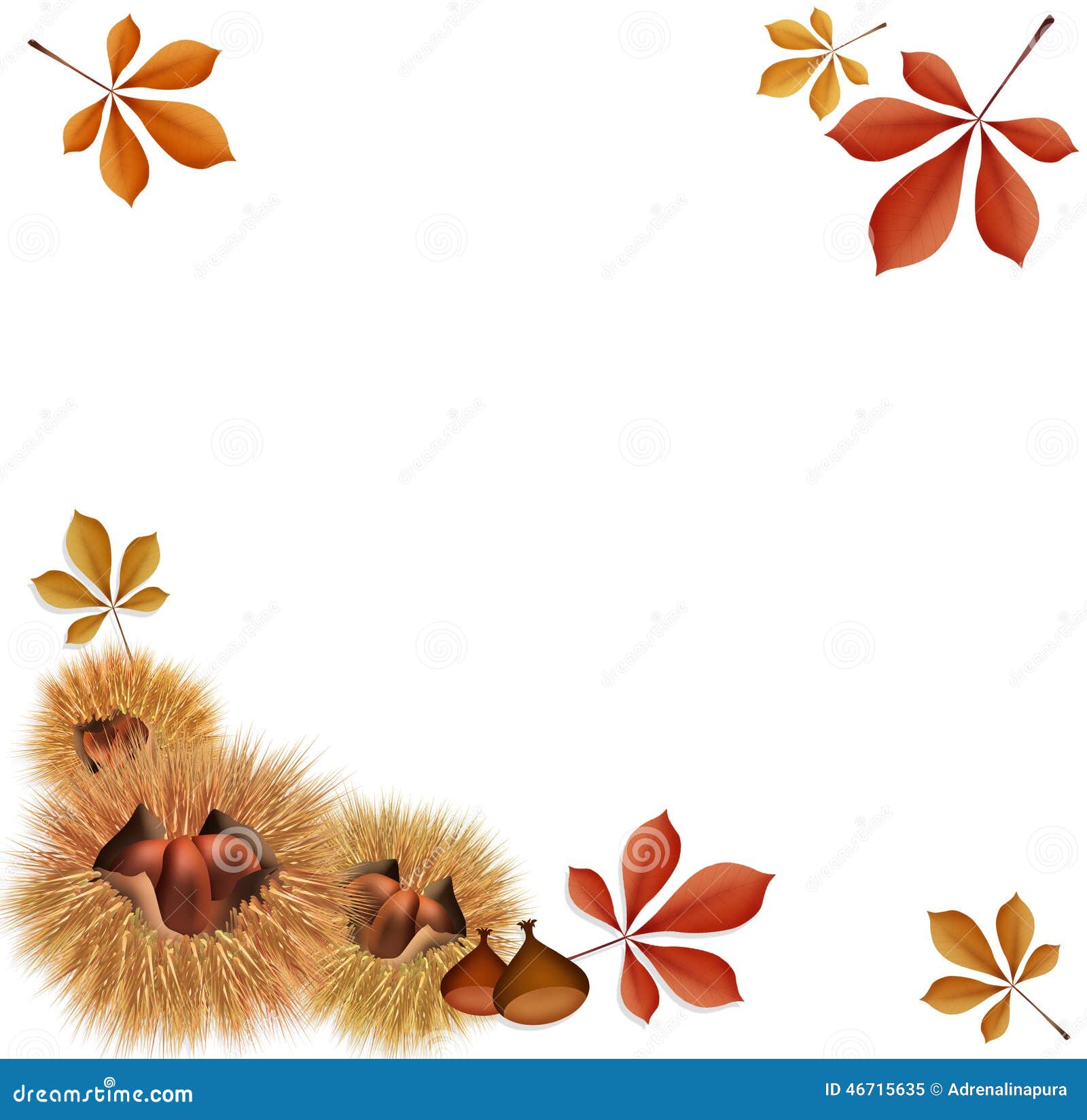 Chestnuts frame stock illustration. Illustration of season - 46715635