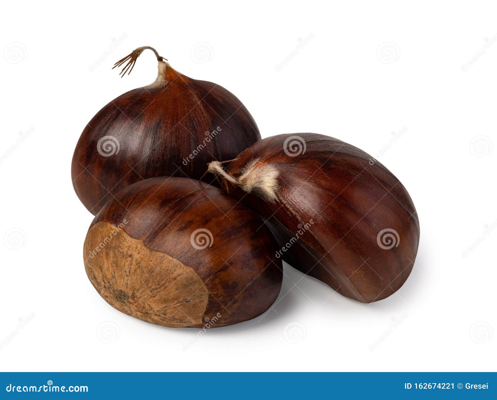 Chestnuts on a White Background Stock Image - Image of healthy, natural ...
