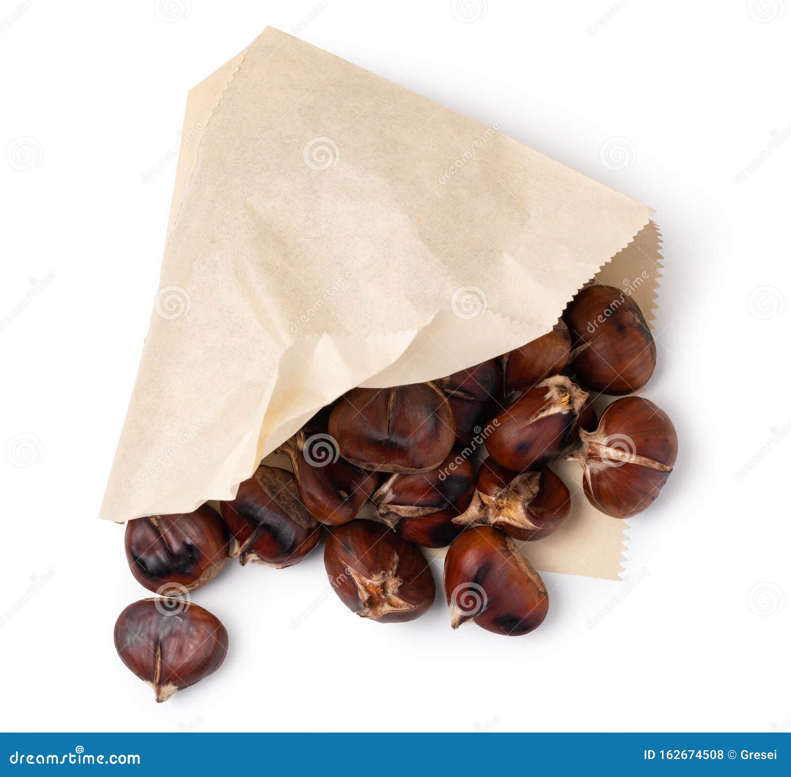 Chestnuts on a White Background Stock Photo - Image of background, fall ...