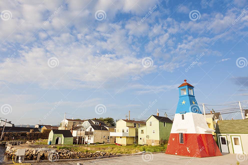 Cheticamp Harbour Range Front Lighthouse Stock Image - Image of ...
