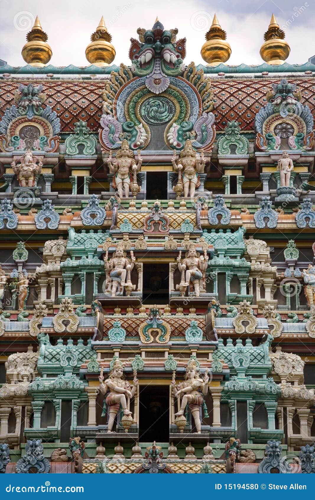 Chettiar Hindu Temple - Singapore Stock Photo - Image of pantheon ...