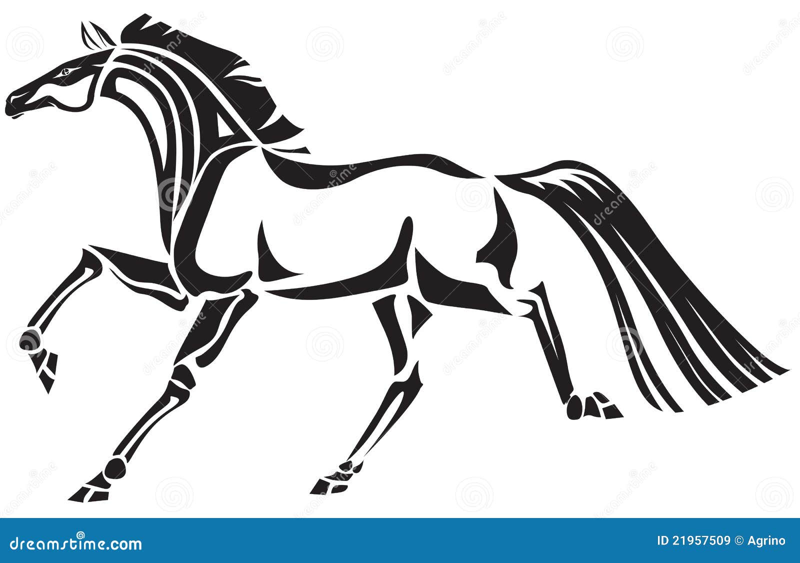 Cheval illustration de vecteur. Illustration du illustration - 21957509