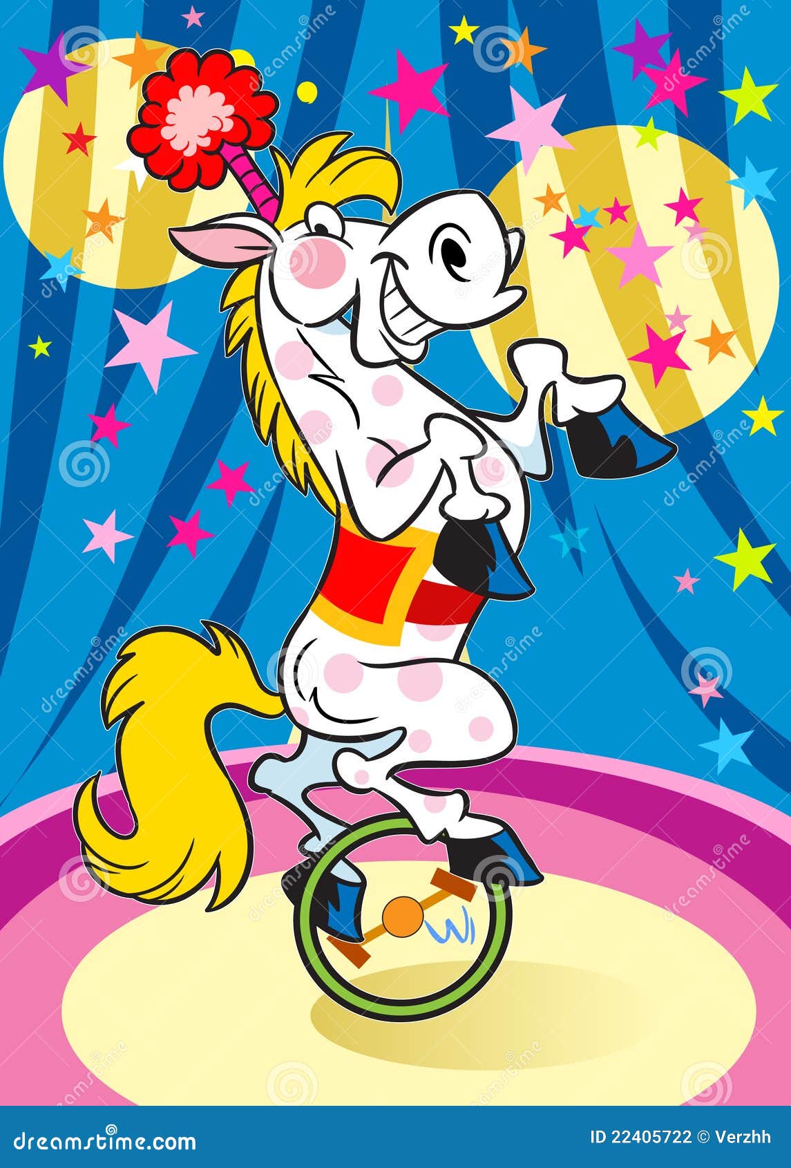 Cheval de cirque illustration de vecteur. Illustration du roue - 22405722