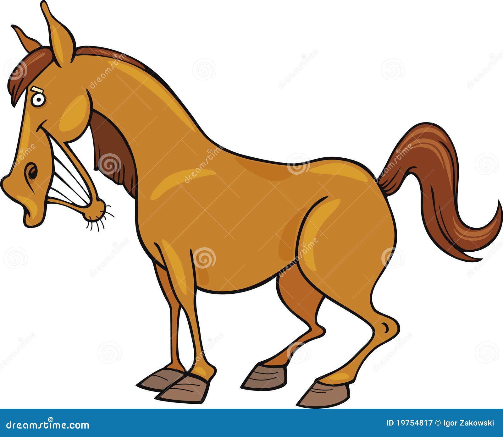 Cheval de dessin animé illustration de vecteur. Illustration du ...