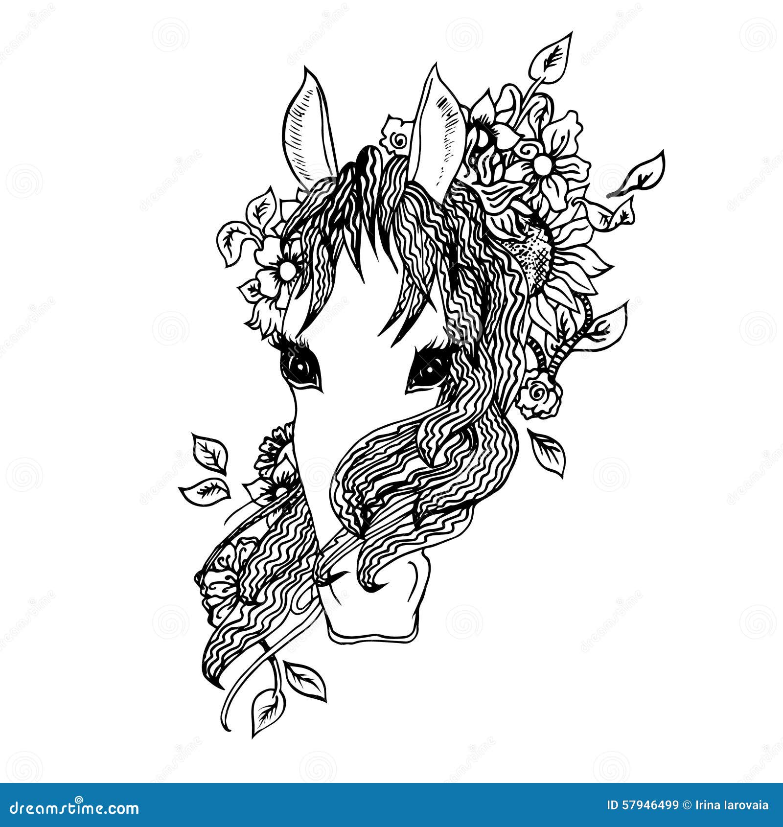 Cheval Graphique Abstrait, Copie Illustration de Vecteur - Illustration ...