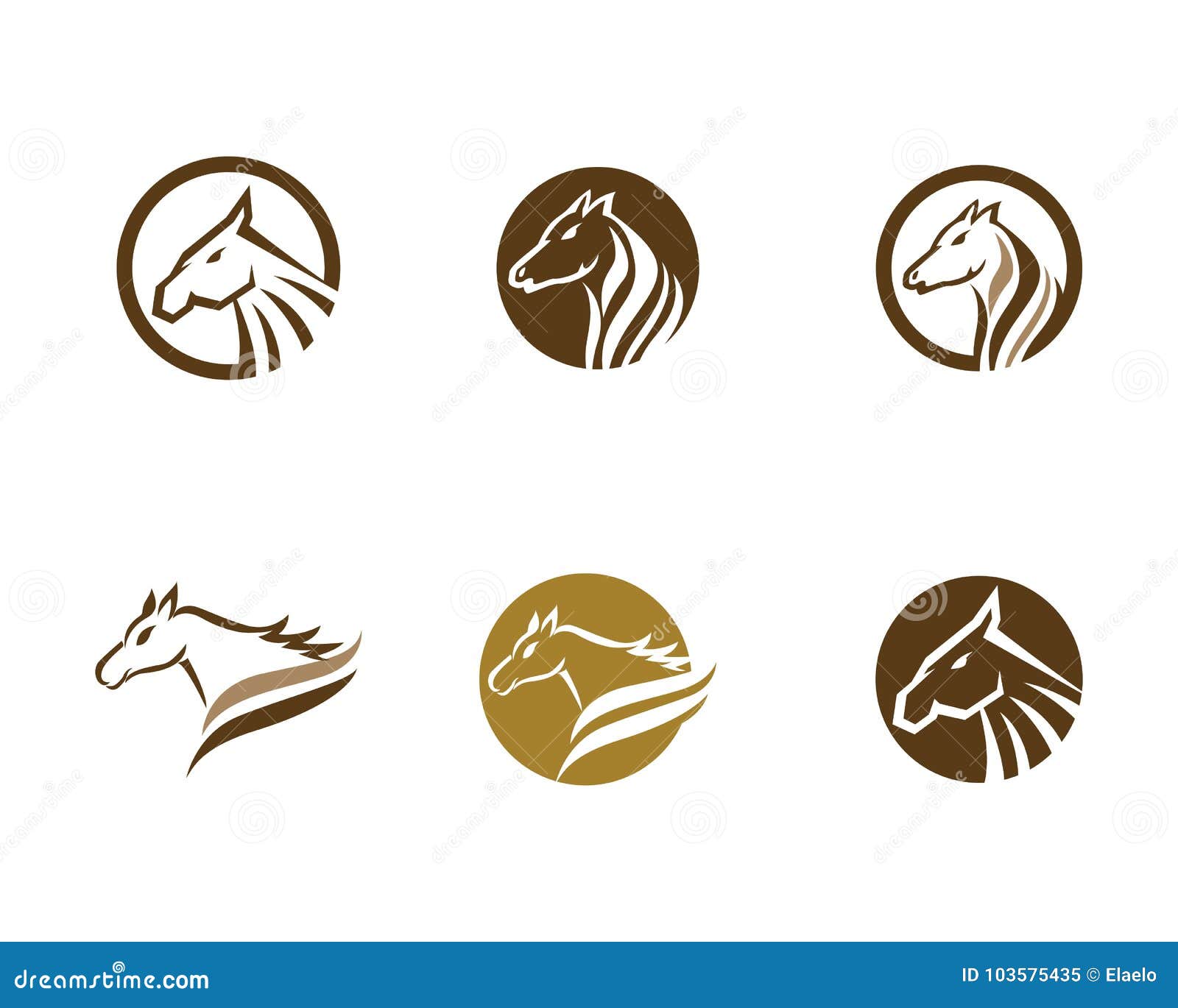 Cheval Logo Template illustration stock. Illustration du forme - 103575435