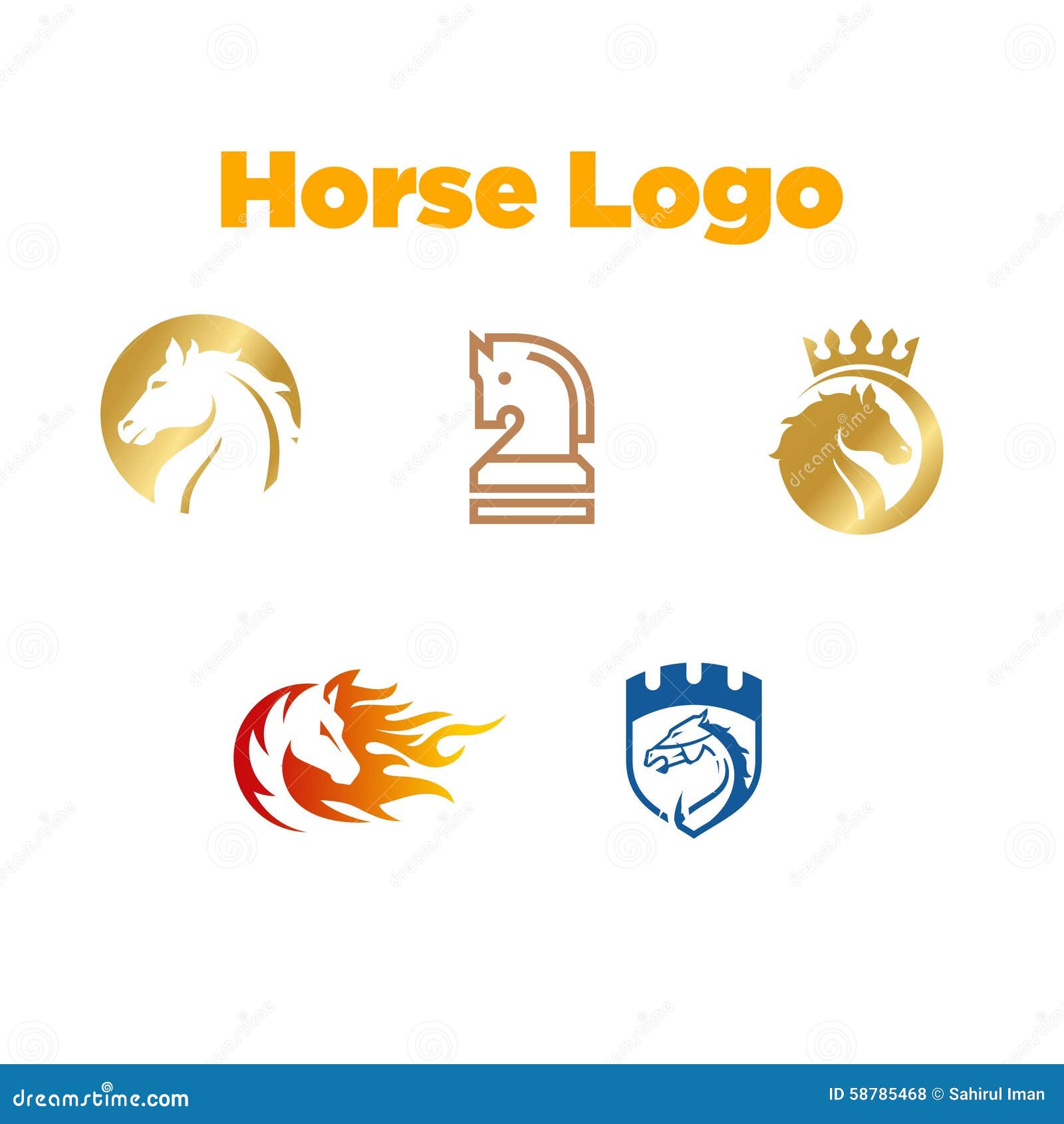 Cheval Logo Template illustration de vecteur. Illustration du logo ...