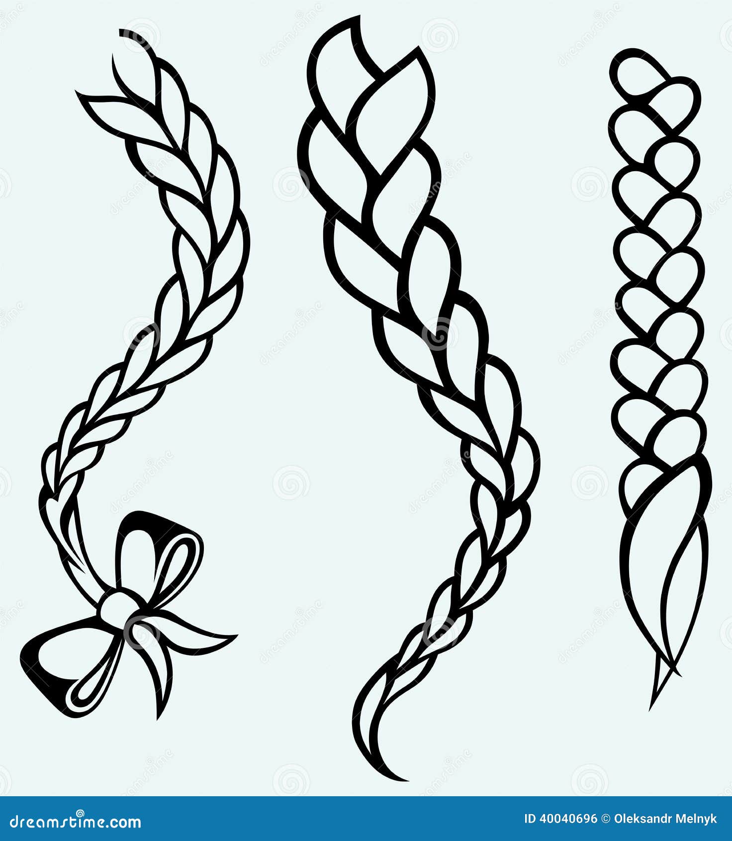 Cheveux tressés illustration de vecteur. Illustration du coiffure ...