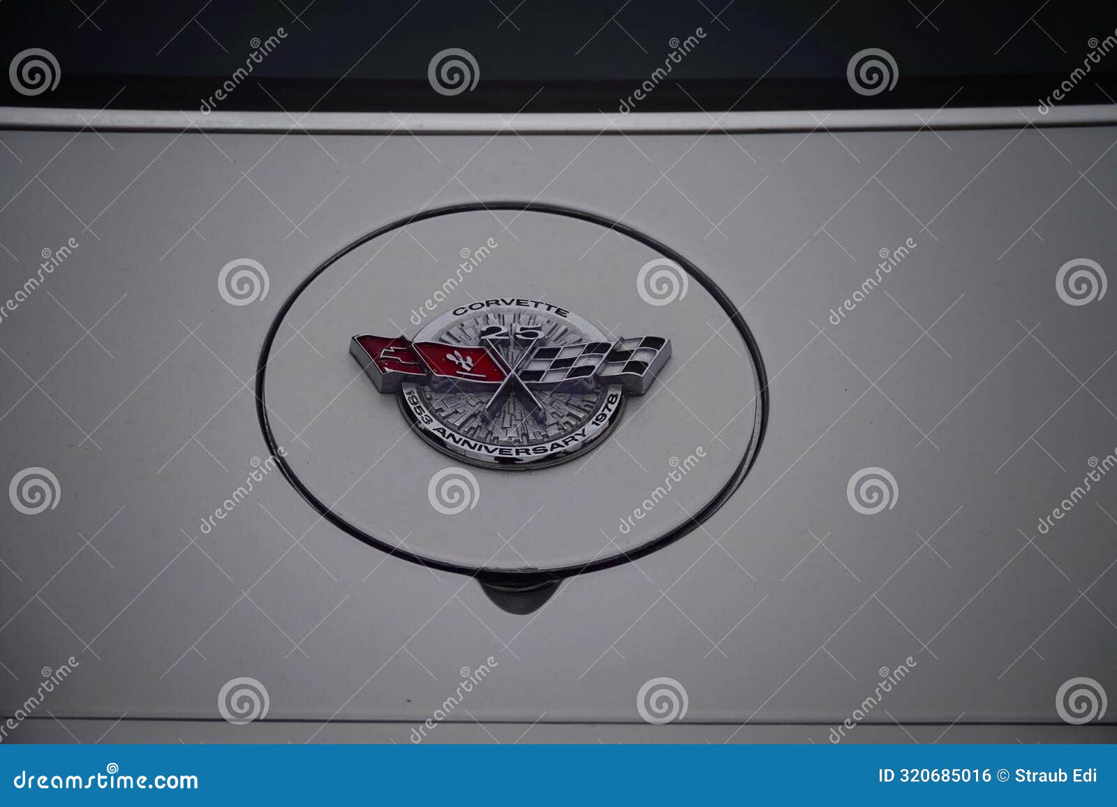 1978 Chevrolet Corvette Silver Anniversary Emblem Stock Photo - Image ...
