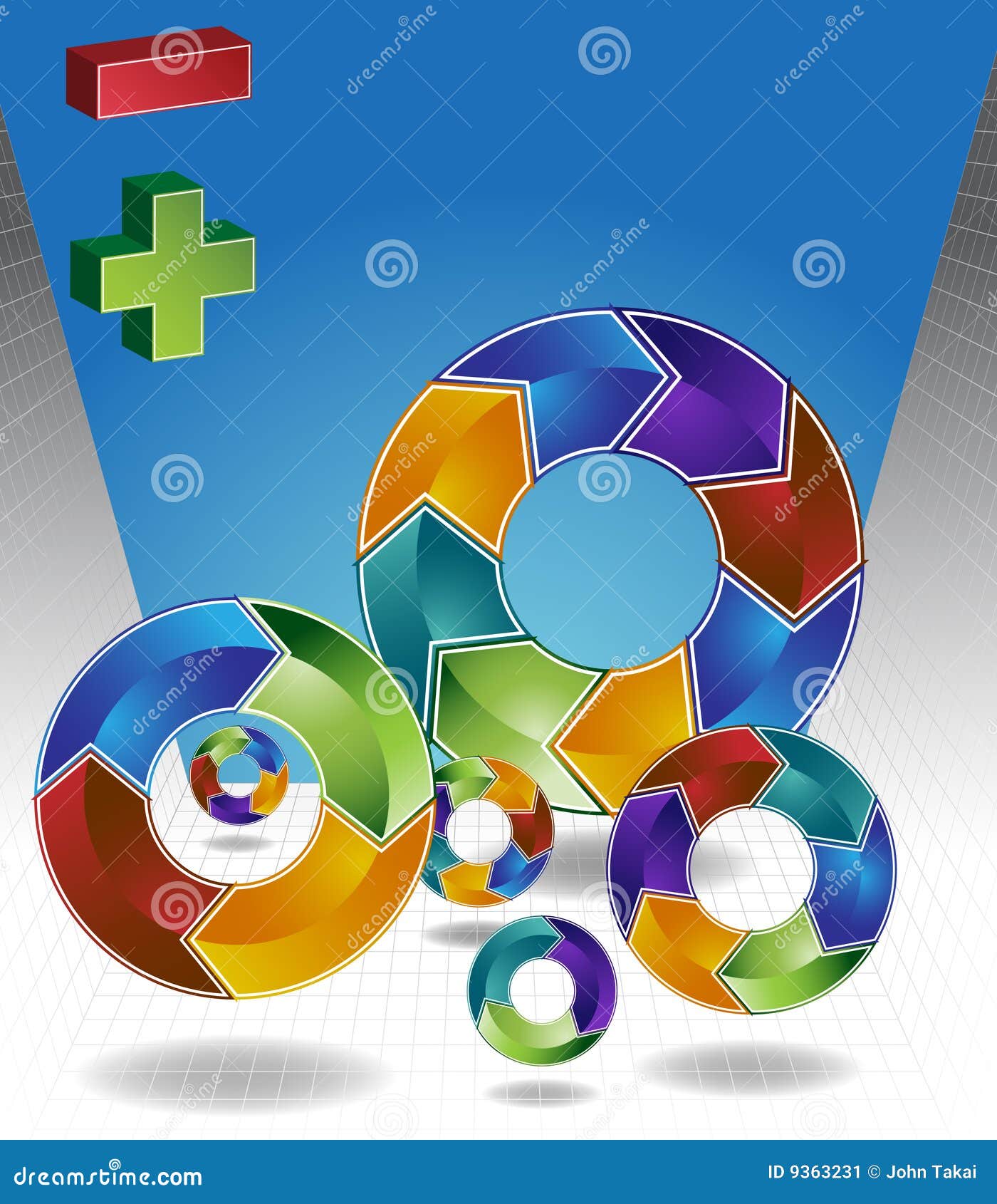 Chevron 3D Process Background Stock Vector - Illustration of business ...