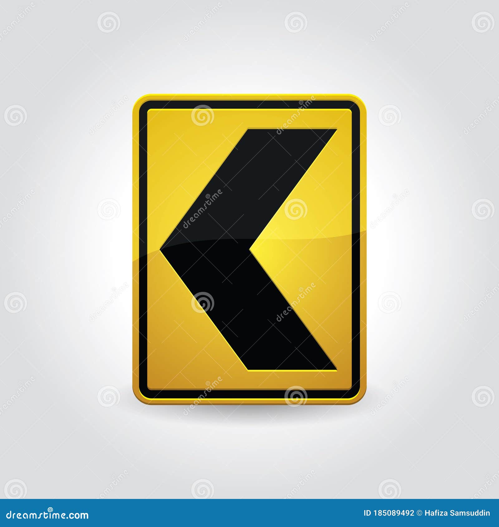 Chevron Alignment Sign Guide Information Banner Vector Illustration ...