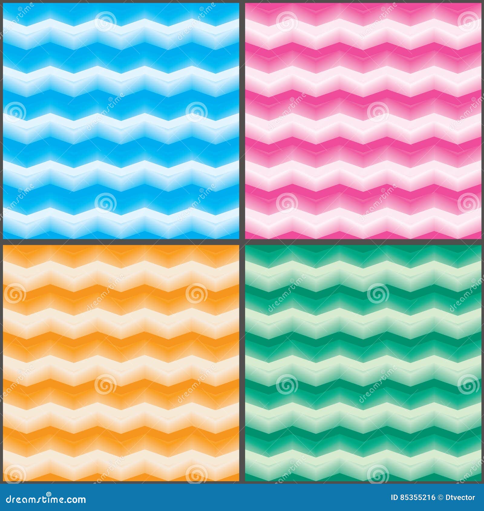 Chevron Color Fresh Effect Set Seamless Pattern Stock Vector ...