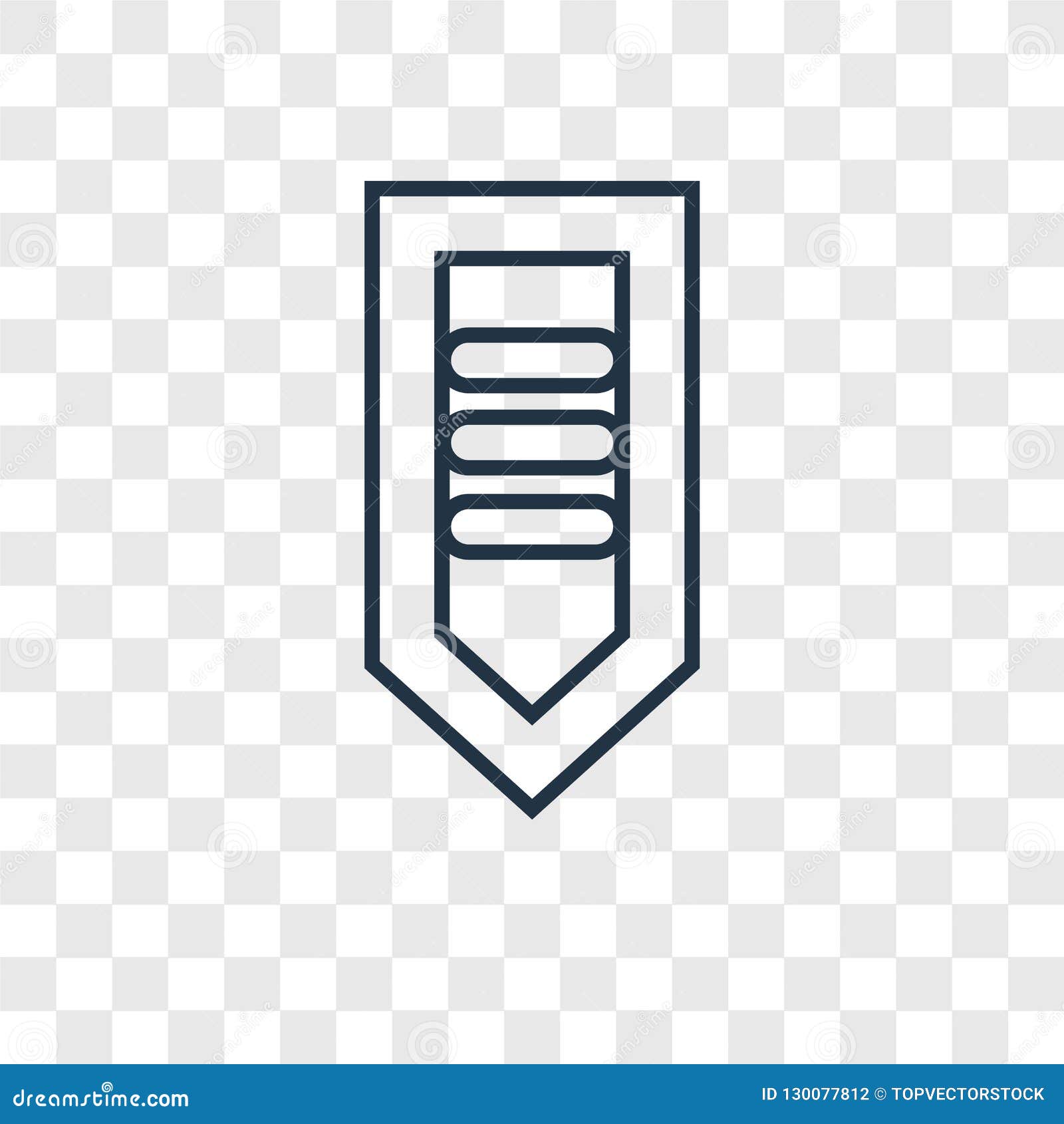 Chevron Concept Vector Linear Icon Isolated On Transparent Background ...