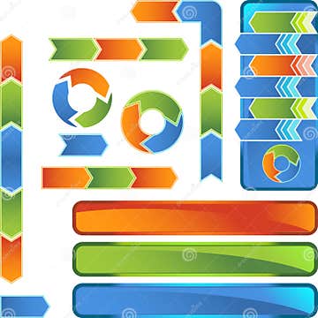 Chevron Diagram Icon Set stock vector. Illustration of chevrons - 9314712